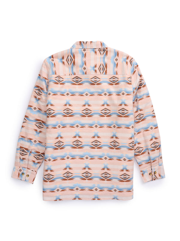 Women's Ely Walker Flannel Aztec Print Shacket with Sherpa Lining | Ely ...